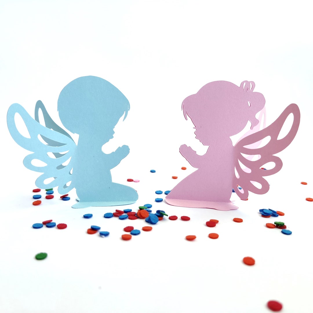 Die Cut Cardstock Little Angels for Baptism Christening Decoration ...