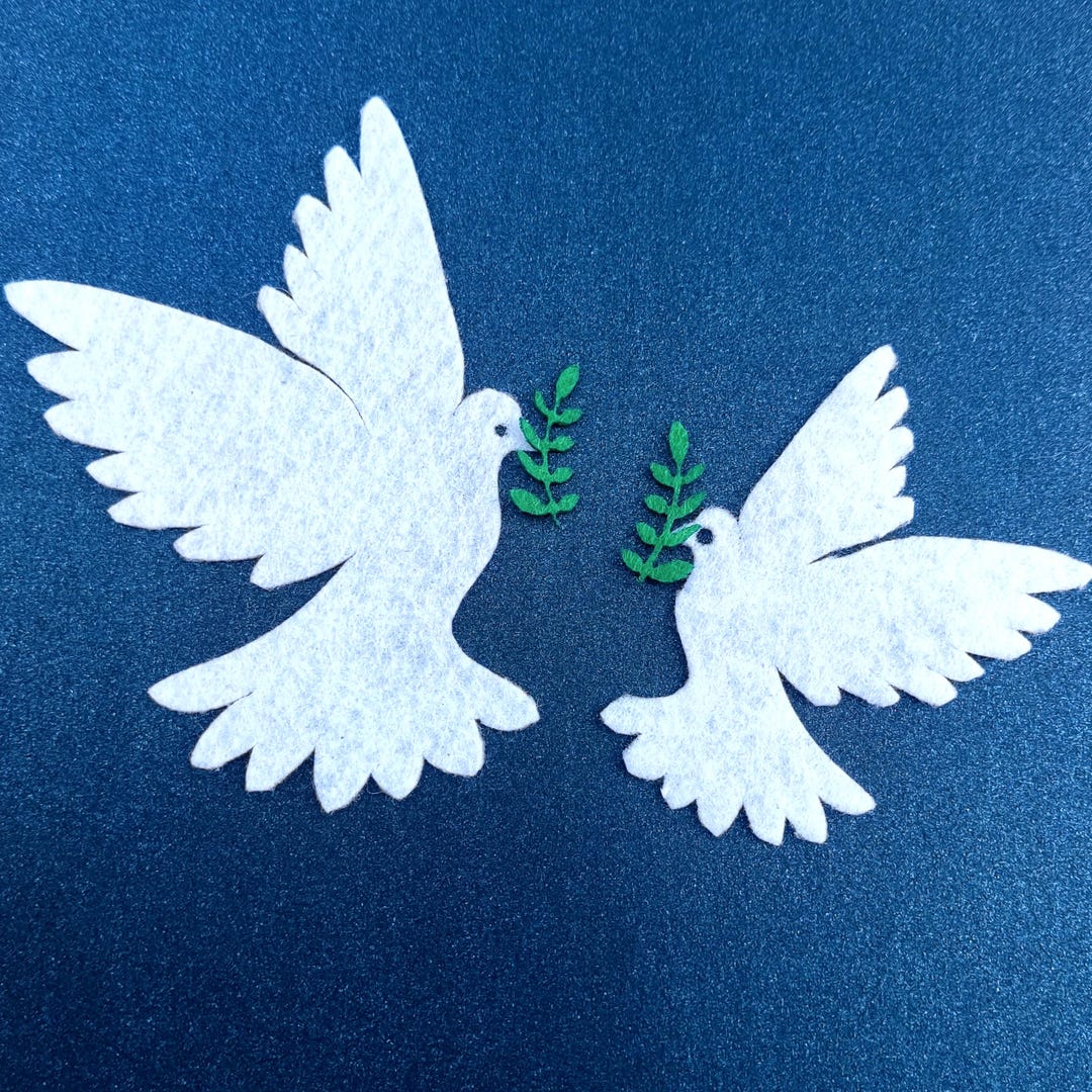 Die Cut Felt Dove Pigeon Sewing Craft Projects Peace Dove Ornament Felt ...