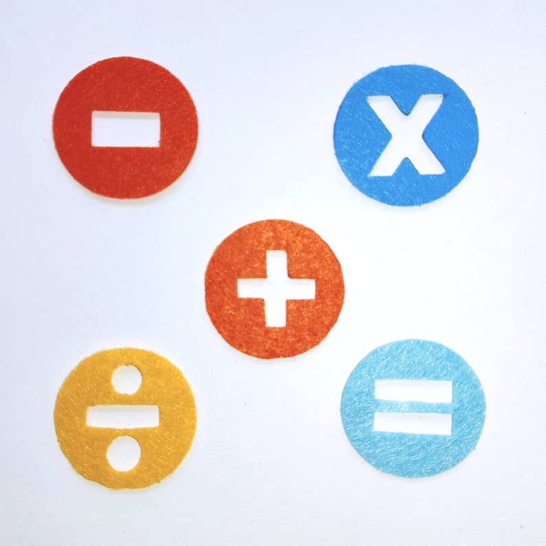 Felt Math Symbols for Sewing Craft Projects Die Cut Craft Supplies Felt ...