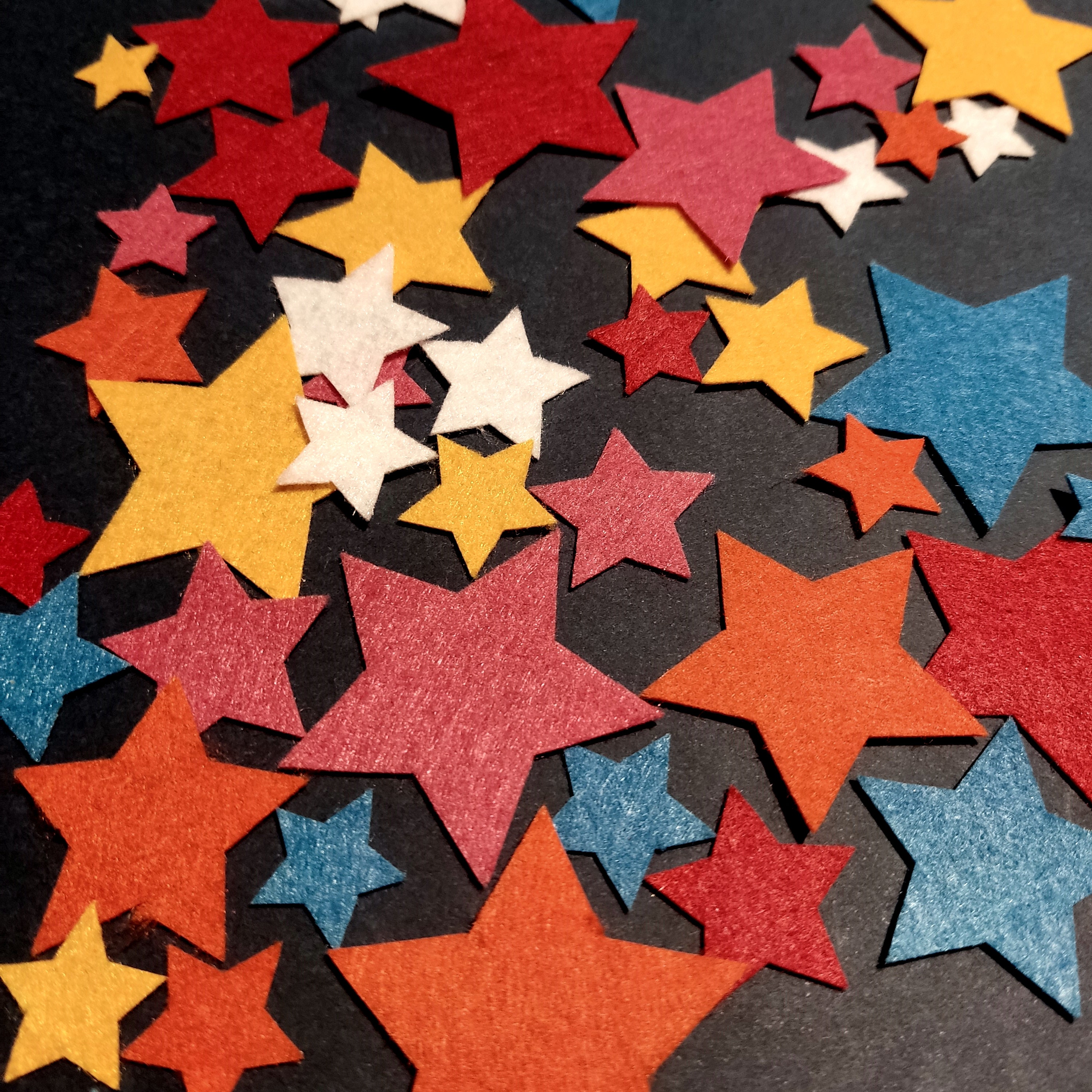 Felt Stars Sizes From 1 Cm to 5 Cm Felt Shapes for Crafts Felt Stars ...
