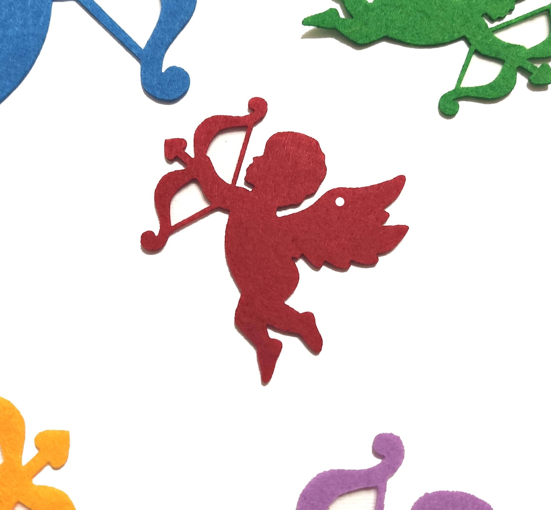 Felt Cupid With Hole for Hanging Felt Cupid Cutouts Felt Cupid Shapes ...