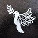 Peace Dove Cardboard Dove Die Cuts Golden Dove Table Decor Party Dove ...