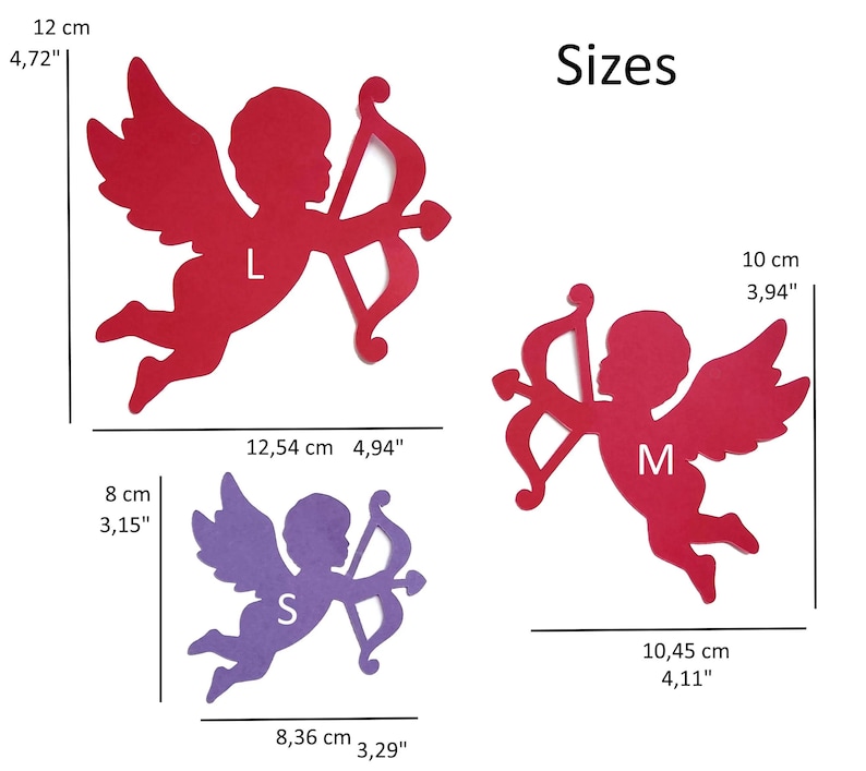 Cupid Cutouts on Glitter Adhesive Paper Cupid Shapes Valentines Die ...