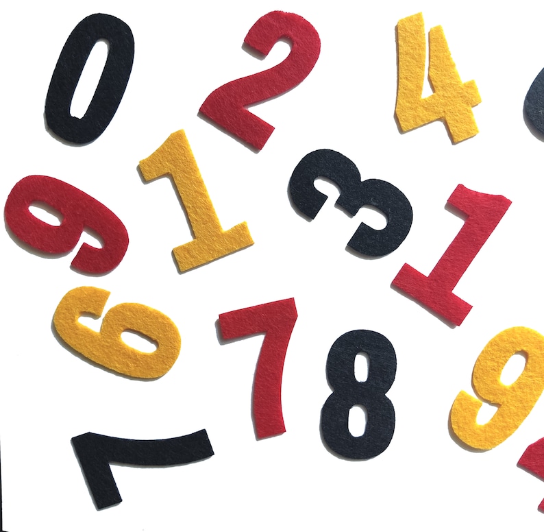 Felt Numbers 14 Cm/5,51" Numbers for Sewing Craft Projects Die Cut ...