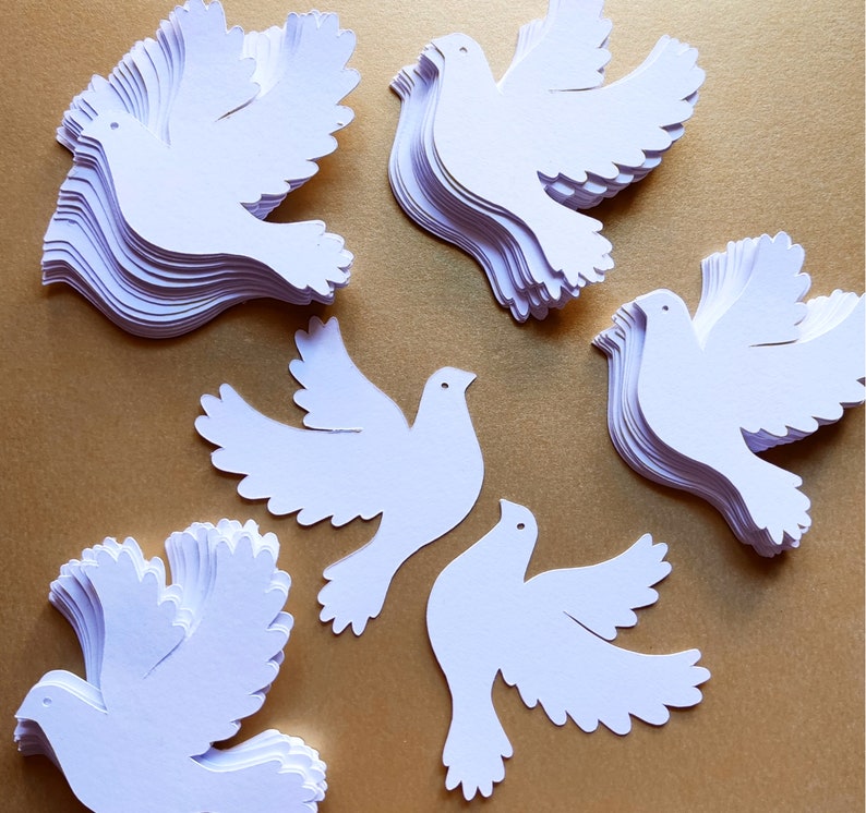 Dove Die Cut Cardstock Craft Supplies Pigeon Craft Projects Peace Dove ...