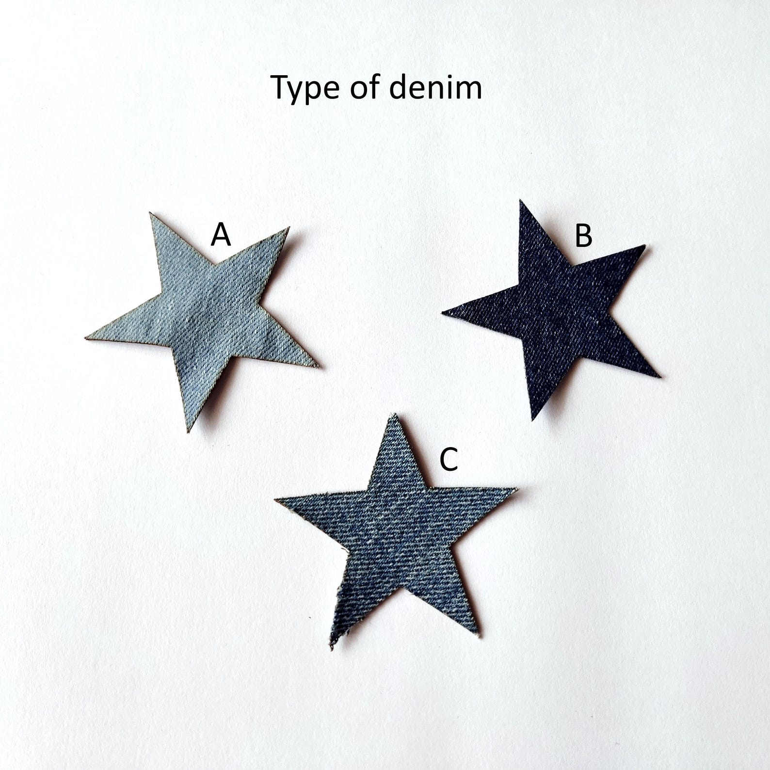 Denim Stars Cutouts to Sew Appliques for DIY Crafts Denim Stars Patches ...