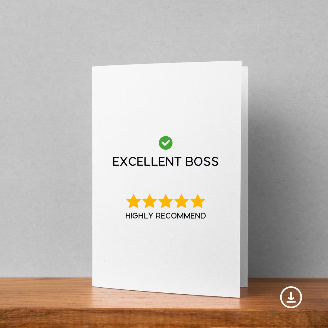Retirement Card for Boss: Printable Appreciation Gift (PDF) - Etsy