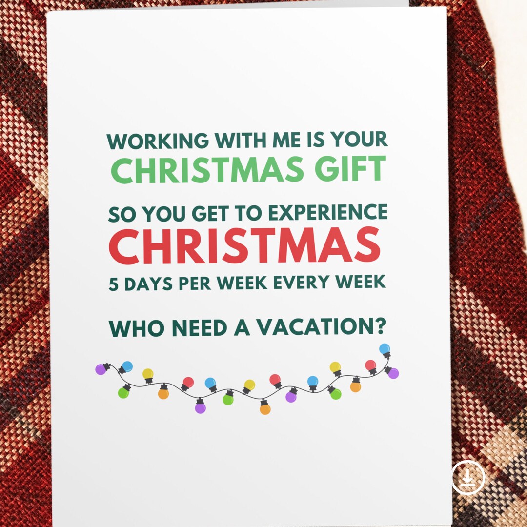 Funny Christmas Card, Merry Christmas Boss Holiday Card, Humorous ...