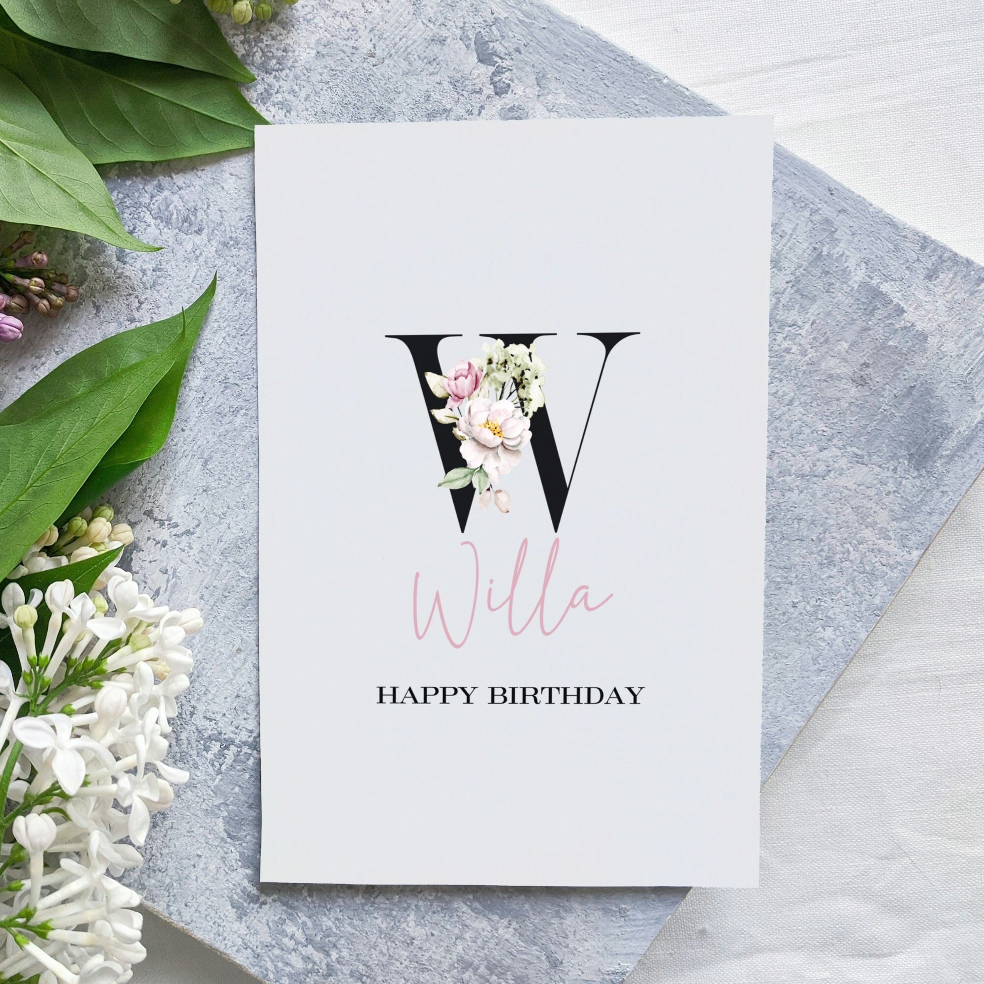 Custom Birthday Card, Personalized Birthday Card, Cute Birthday Card ...
