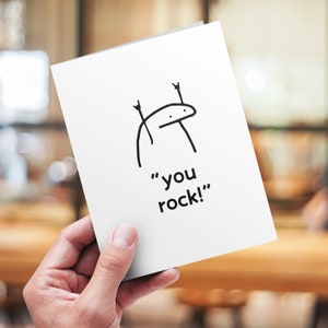 You Rock Just Because Encouragement Card for Boss, Support Card for Co ...