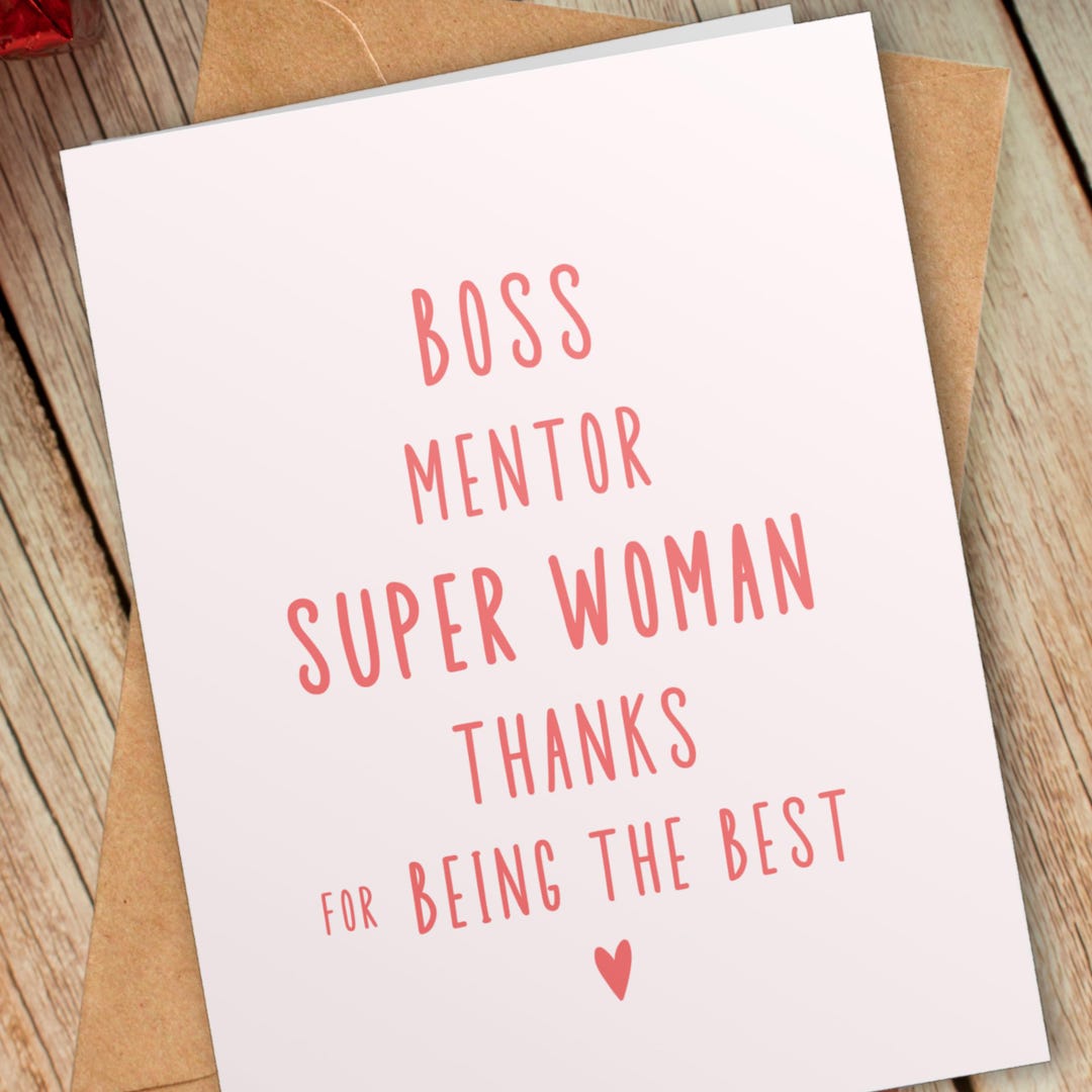 Woman Leader Thank You Card, Thank You Card for Lady Boss, Leader Appreciation Card, Chief Thank ...