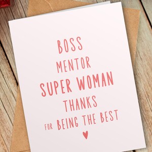 Woman Leader Thank You Card, Thank You Card for Lady Boss, Leader Appreciation Card, Chief Thank ...