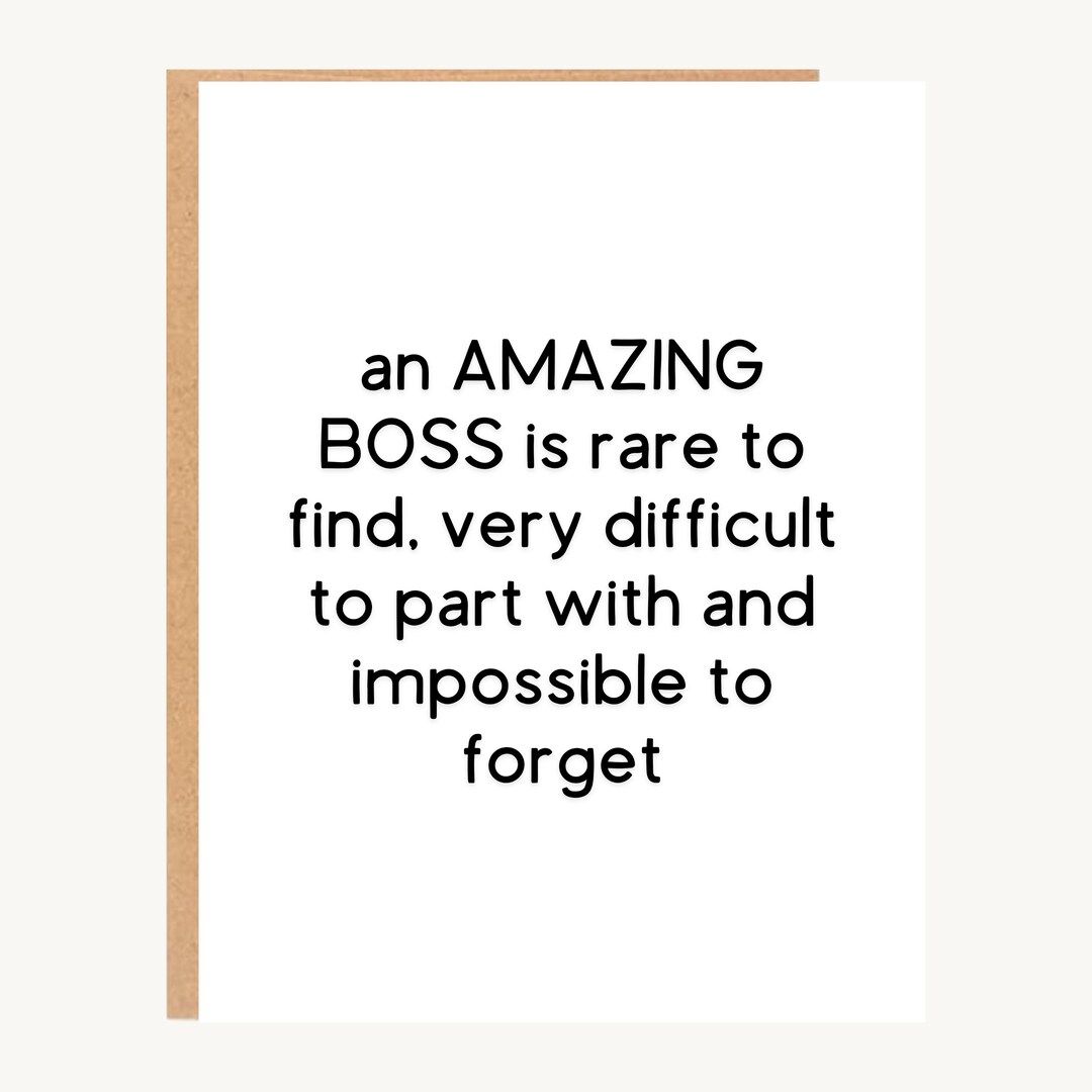 Coworker Goodbye Card, Gift From Employees for Boss Retirement ...