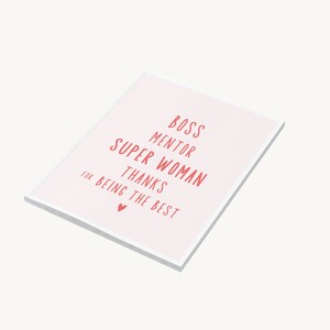 Woman Leader Thank You Card, Thank You Card for Lady Boss, Leader Appreciation Card, Chief Thank ...