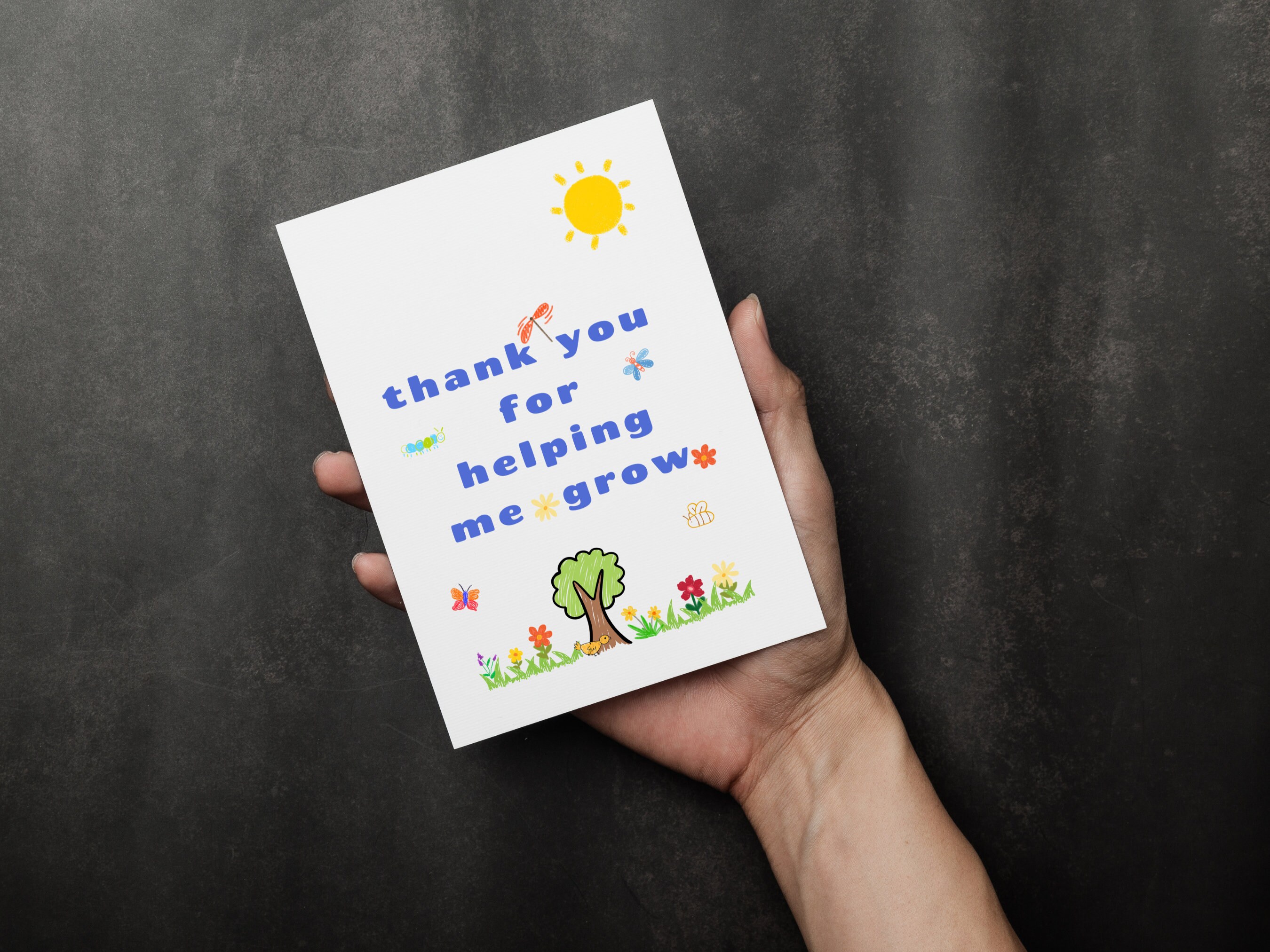Teacher Thank You Cards Printable, Printable Teacher Greeting Card ...