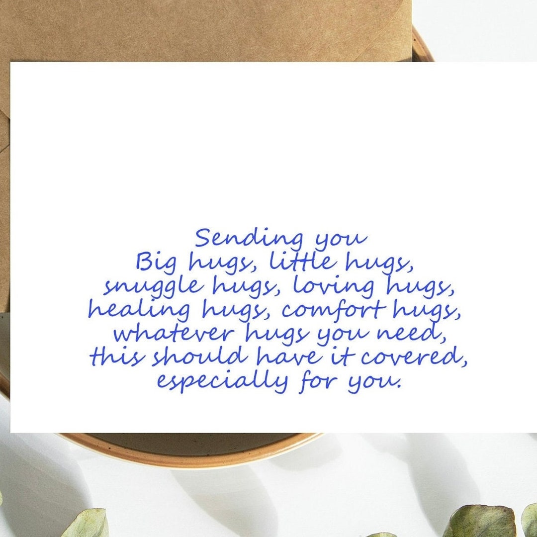 Big Hugs Card, Sympathy Card, in Sympathy Greeting Card, Thinking of ...