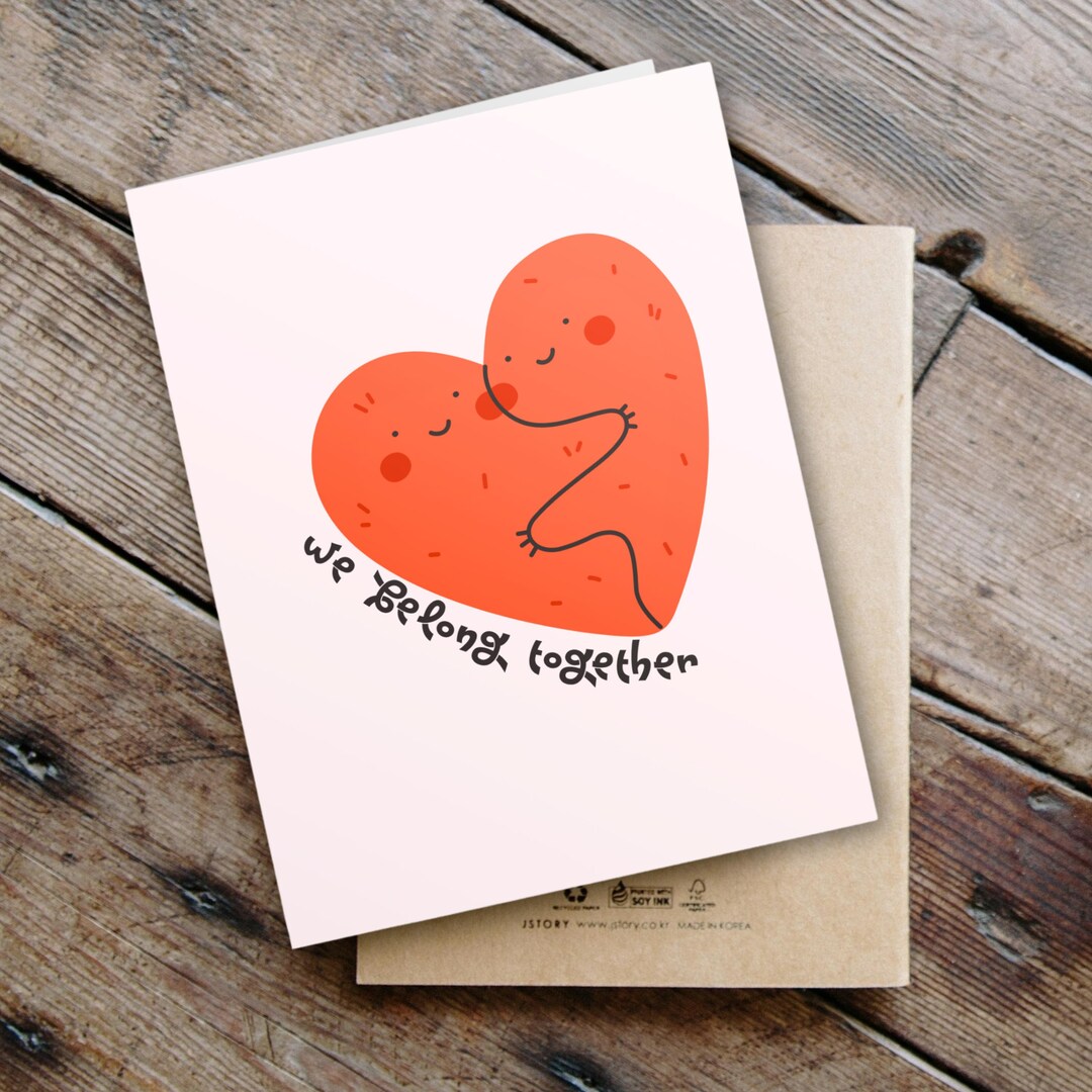 We Belong Together Card - Cute Anniversary Card, Cute Valentines Card ...