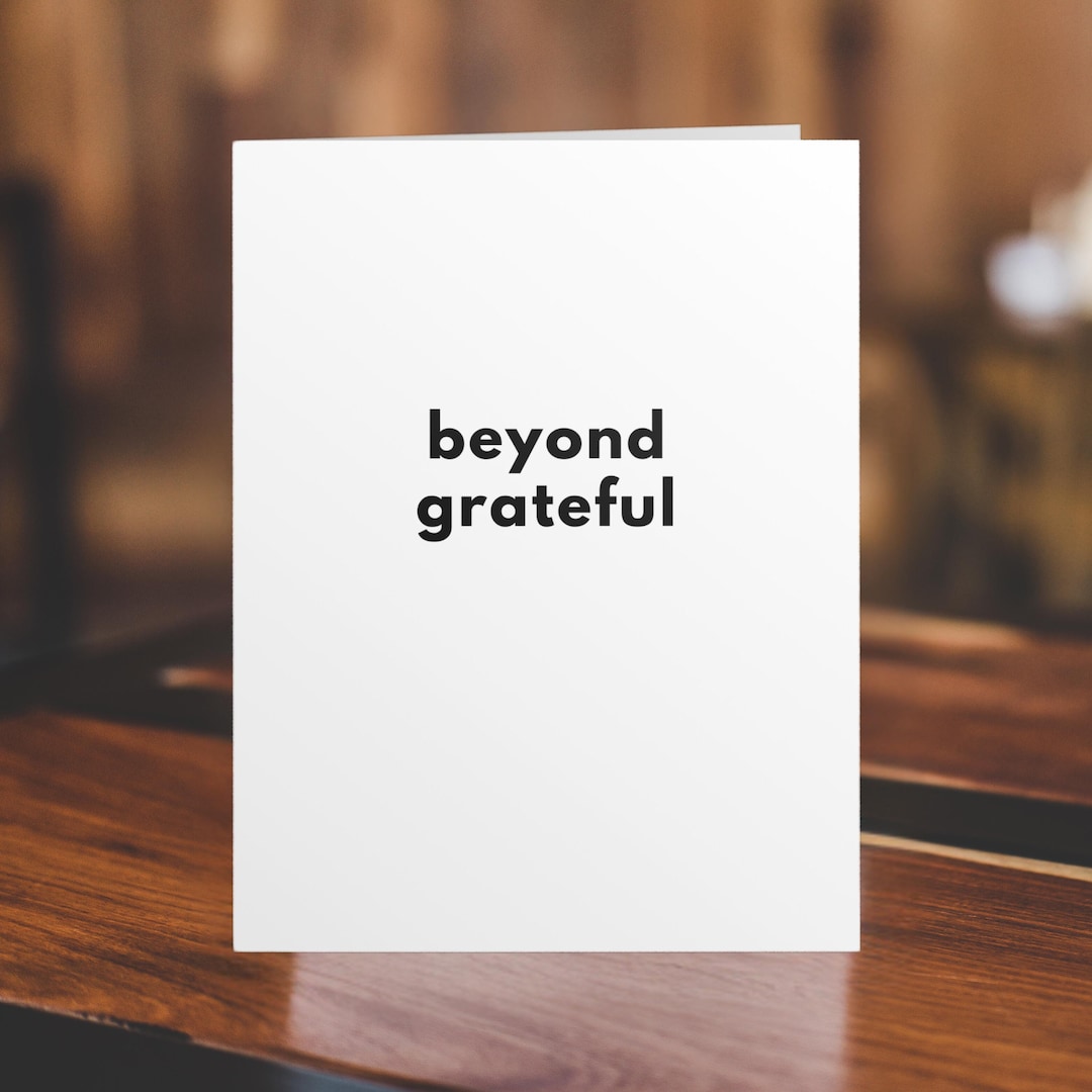 Grateful for You Card , Thank You Card, Thanksgiving Card, Gratitude ...