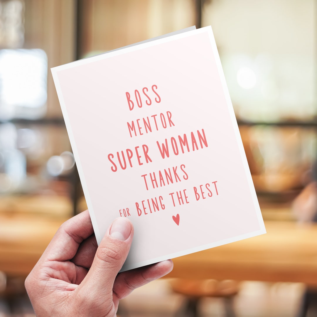 Woman Leader Thank You Card, Thank You Card for Lady Boss, Leader Appreciation Card, Chief Thank ...