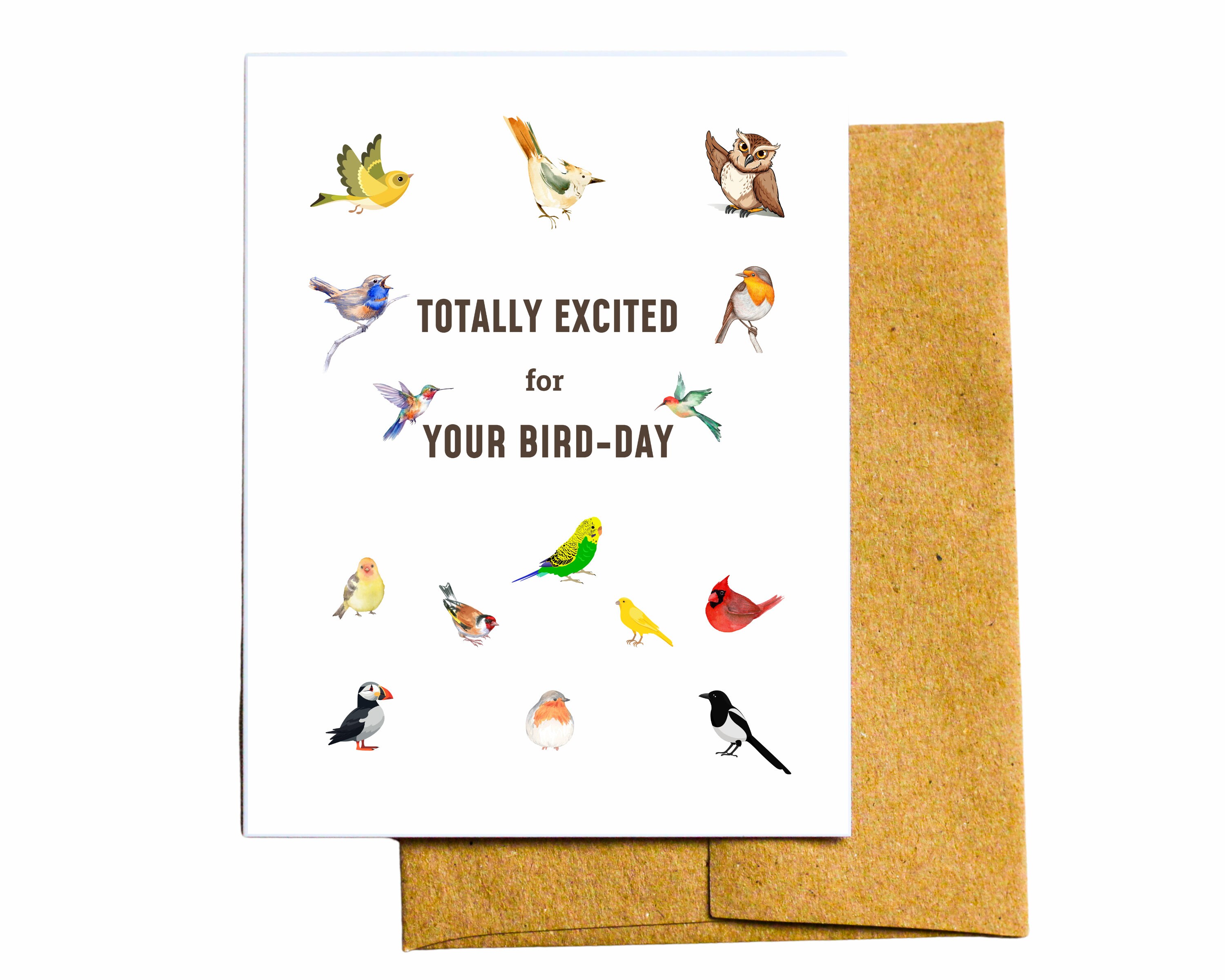 Funny Bird Pun Birthday Card - Funny Birthday Card for Friend or Family ...