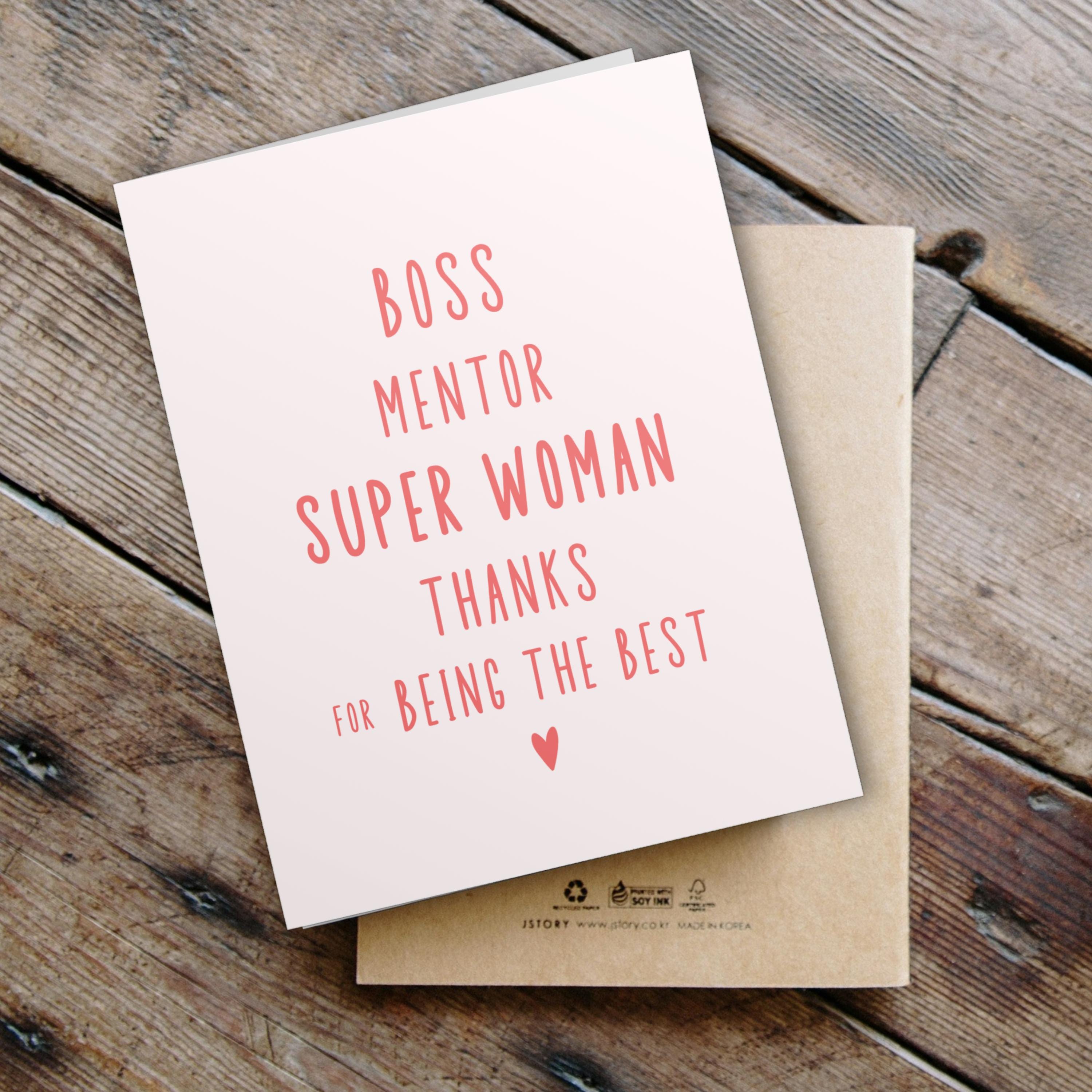 Woman Leader Thank You Card, Thank You Card for Lady Boss, Leader Appreciation Card, Chief Thank ...