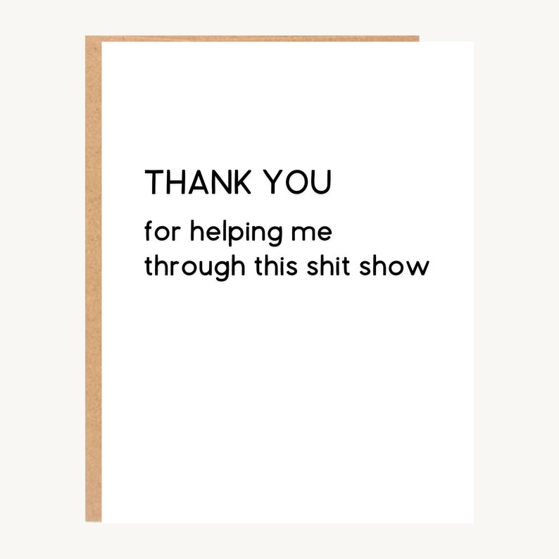 Funny Thank You Card for Coworker, Thank You Note for Bridesmaid, Work ...