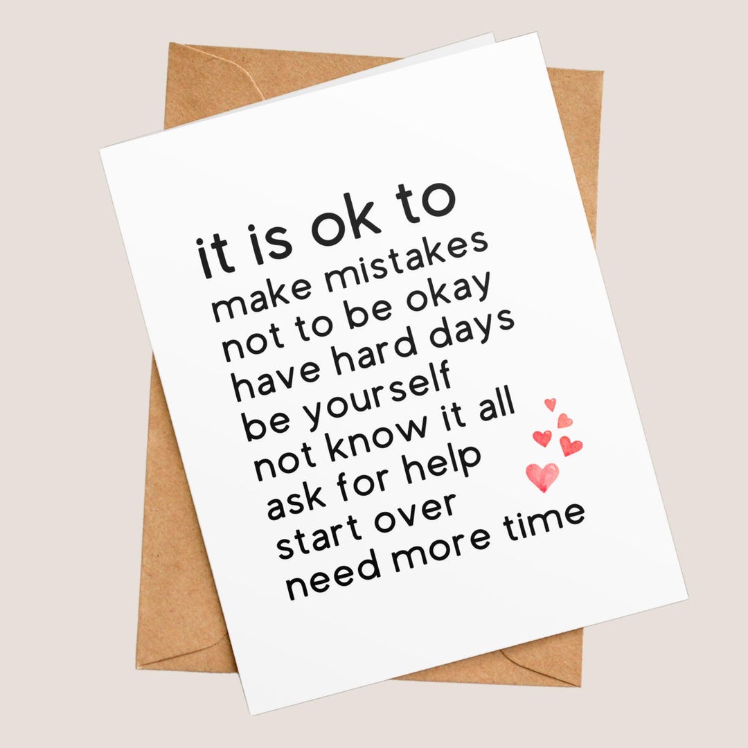 Encouragement Card, Positive Card for Friend Going Through a Difficult ...