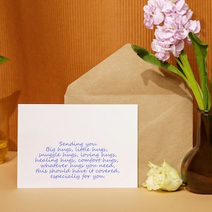 Big Hugs Card, Sympathy Card, in Sympathy Greeting Card, Thinking of ...
