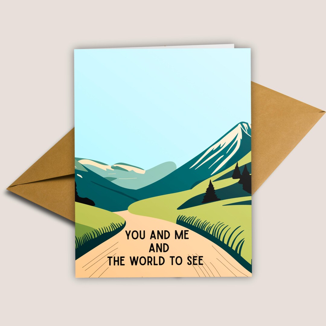 Adventure Love Card Wanderlust Partner Anniversary Gift Travel Themed ...