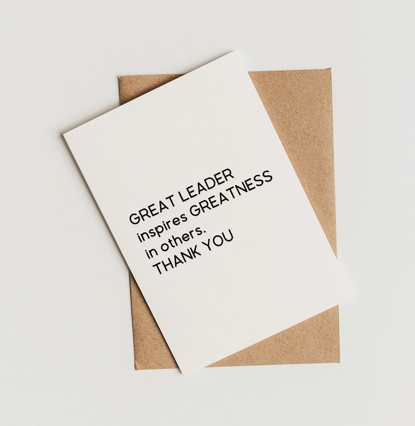 Leader Thank You Card – Appreciation Card for Boss, Manager, or Chief ...