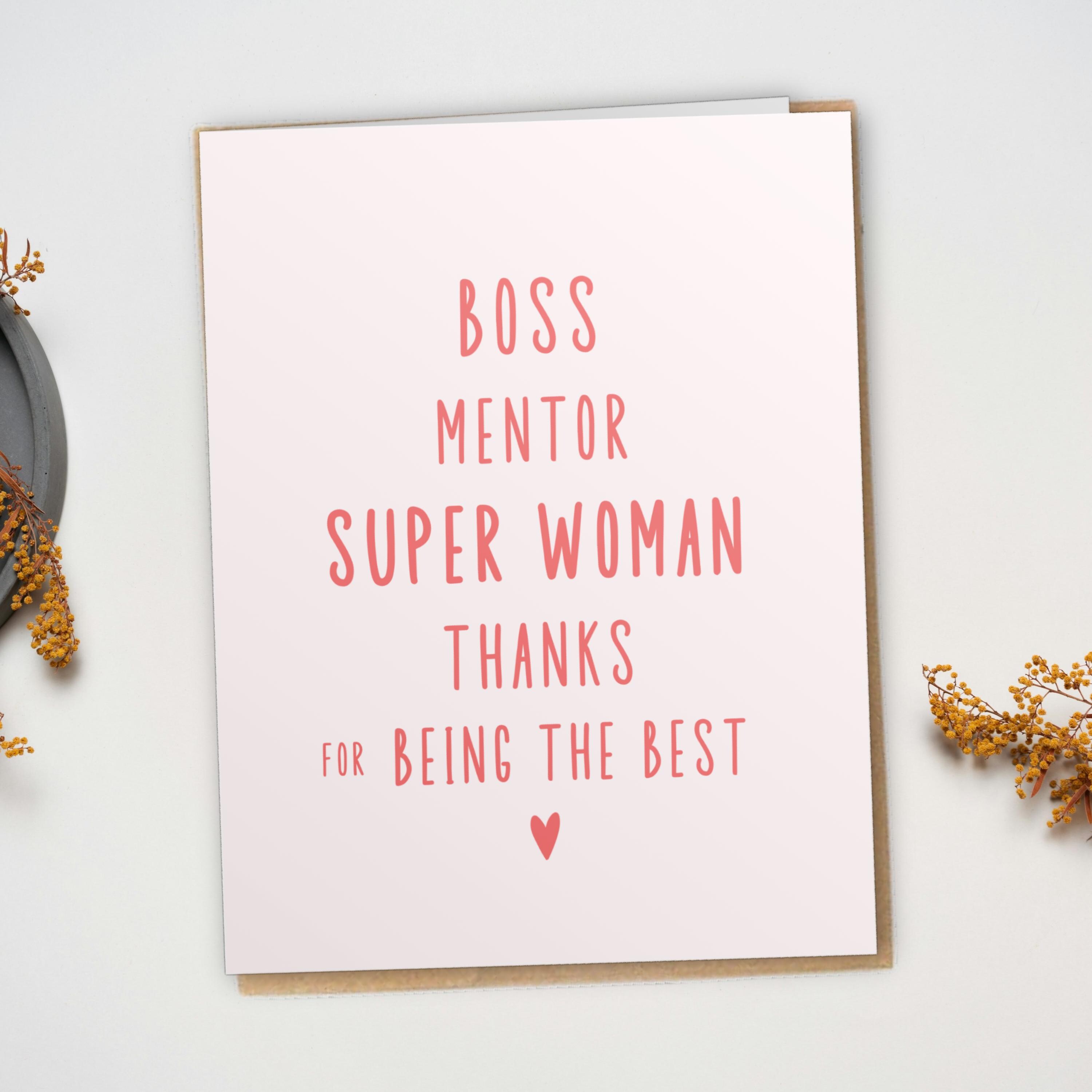 Woman Leader Thank You Card, Thank You Card for Lady Boss, Leader Appreciation Card, Chief Thank ...