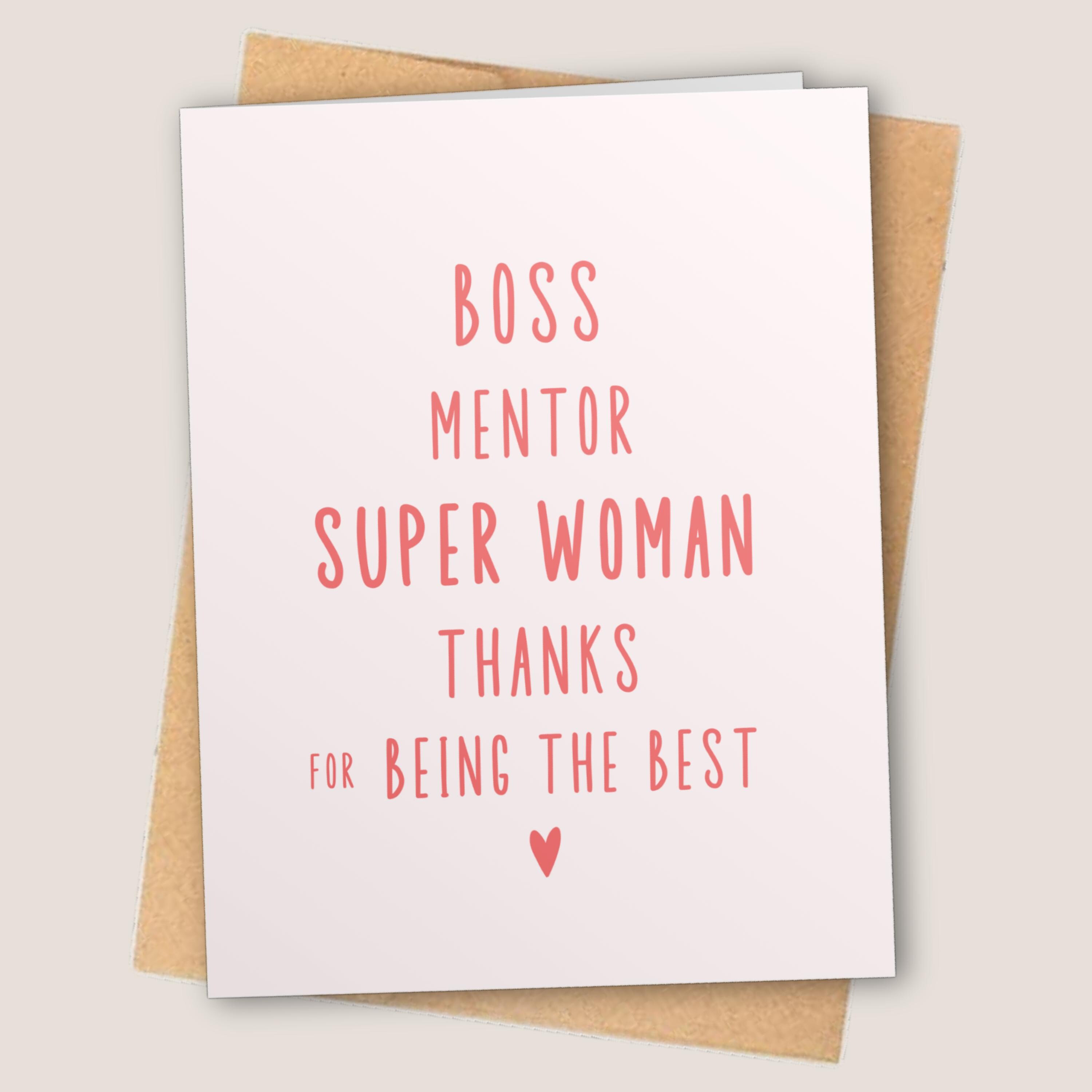 Woman Leader Thank You Card, Thank You Card for Lady Boss, Leader Appreciation Card, Chief Thank ...