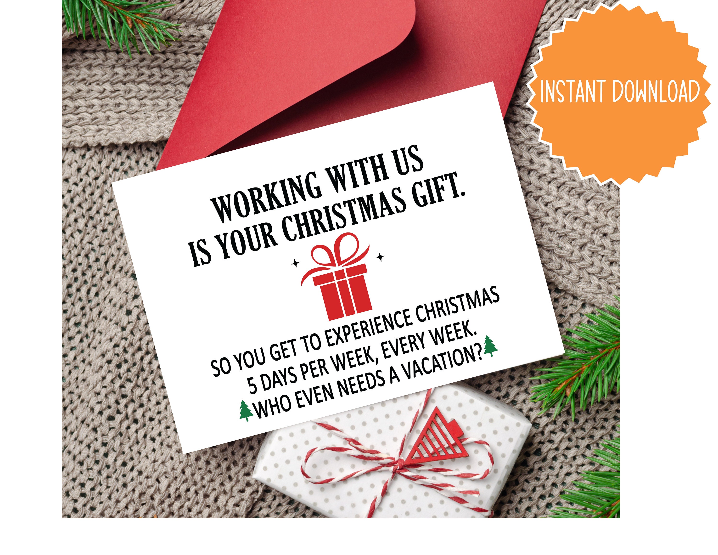 Printable Card Christmas Greeting for Boss, Funny Card for Boss ...