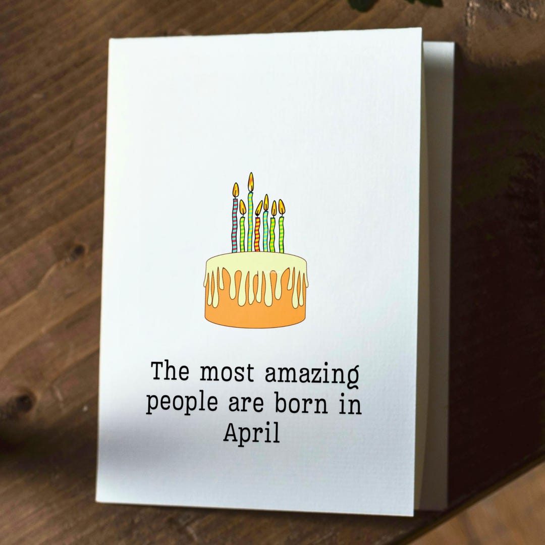 Funny April Birthday Card: Zodiac Aries Taurus Greeting - Etsy