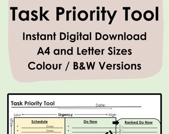 Task Priority Matrix, Eisenhower Matrix, Decision Matrix, Productivity Planner, Action Planner ...