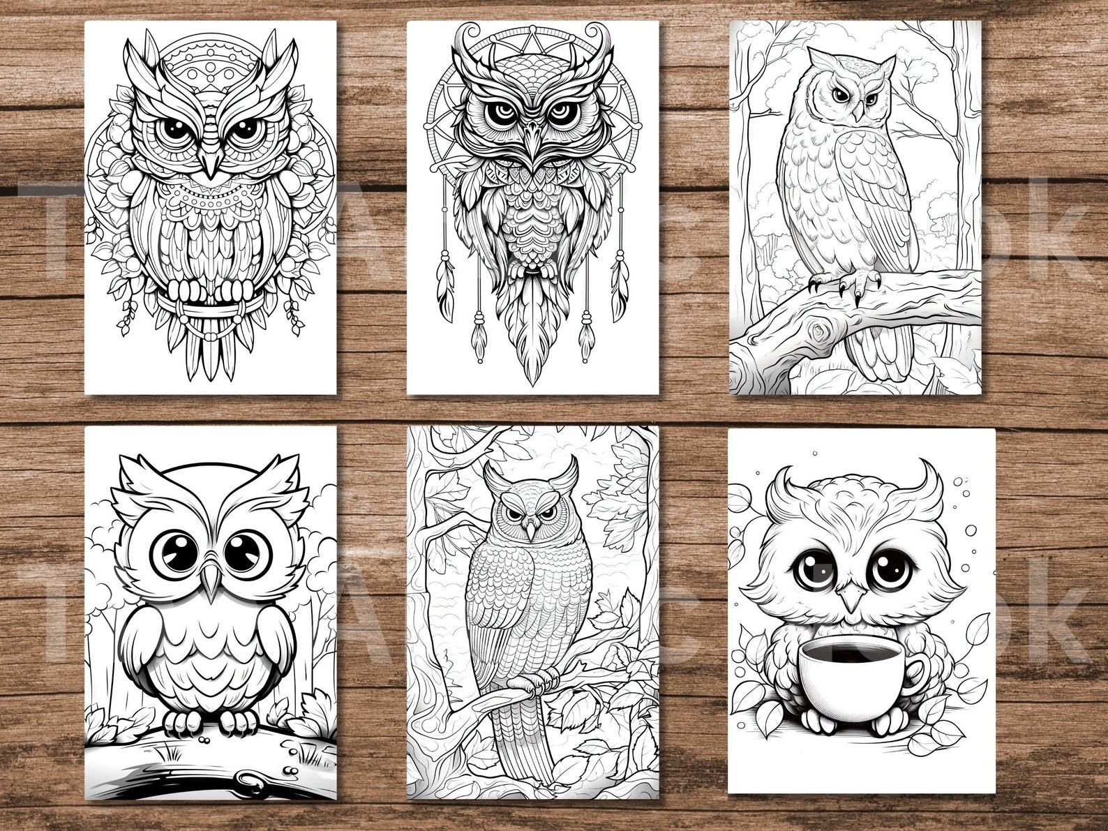 Owls Coloring Book, Printable Cute and Beautiful Owl Coloring Pages ...