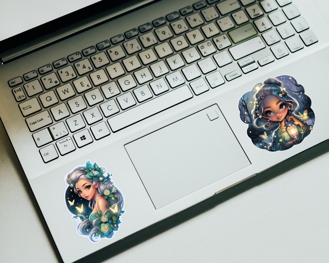 Enchanting Ladies Stickers, PNG SVG Bundle, Printable Mystical Women ...