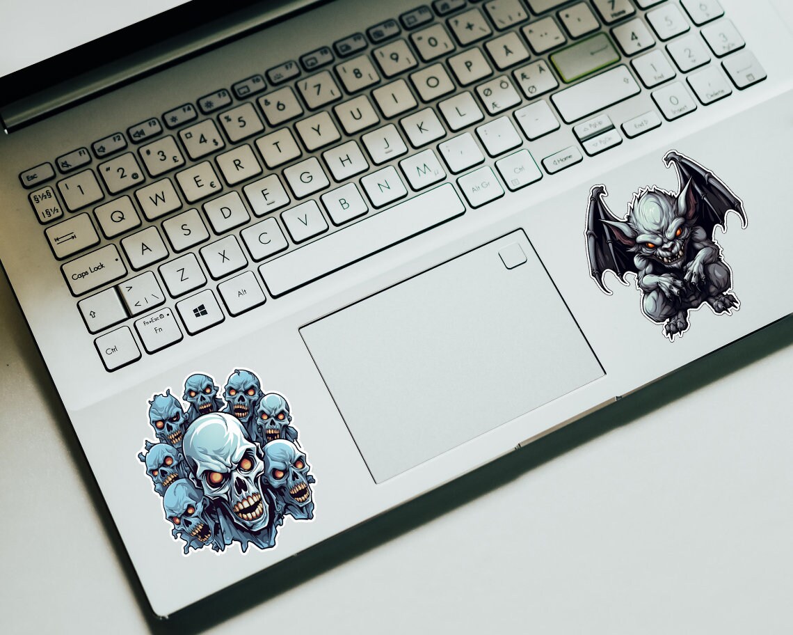 Spooky Halloween Stickers, Printable Scary Designs (digital Download ...