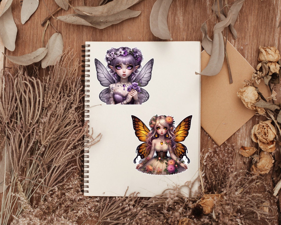 Birth Month Fairies, PNG SVG Bundle, Printable Cute Birth Month Fairy ...