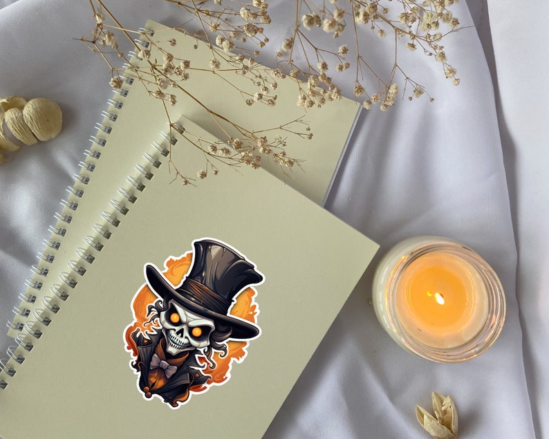 Spooky Halloween Stickers, Printable Scary Designs (digital Download ...