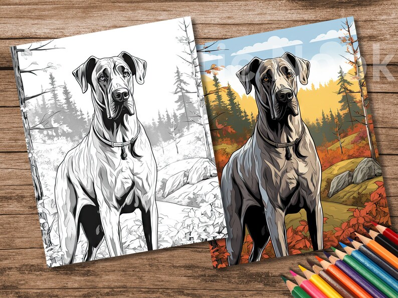 Beautiful Dogs Coloring Book, Printable Cute Cuddly Best Friend Dogs ...