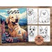 Beautiful Dogs Coloring Book, Printable Cute Cuddly Best Friend Dogs ...