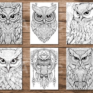 Owls Coloring Book, Printable Cute and Beautiful Owl Coloring Pages ...