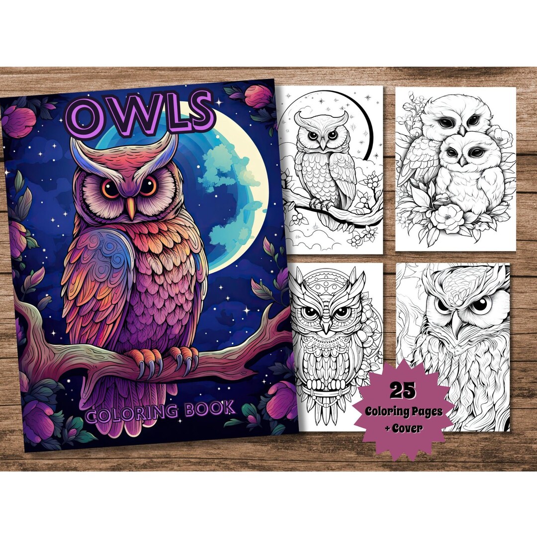 Owls Coloring Book, Printable Cute and Beautiful Owl Coloring Pages ...