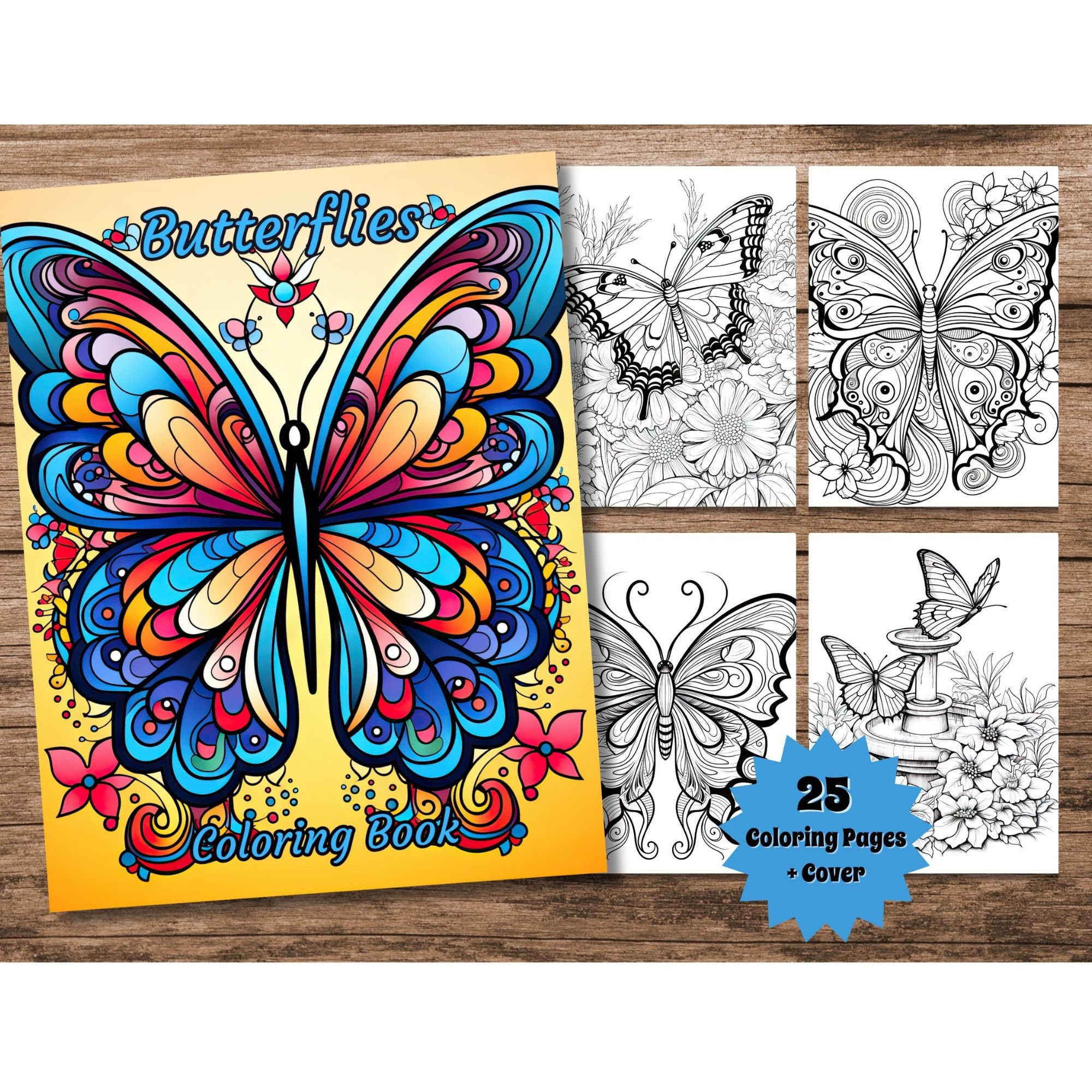 Butterly Coloring Book, Printable Beautiful Butterflies Coloring Pages ...