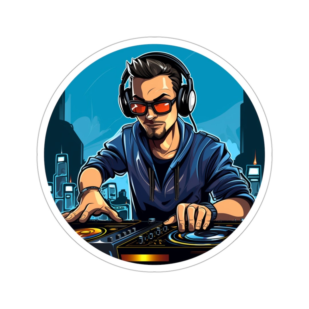 Dj Sticker Turntable Design Perfect Gift for Djs, Music Lover, EDM Hip ...