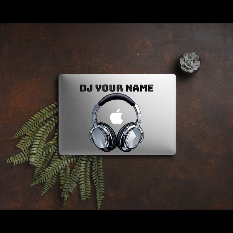 Customized Laptop DJ Sticker/ Decal Personalize Headphone Sticker ...