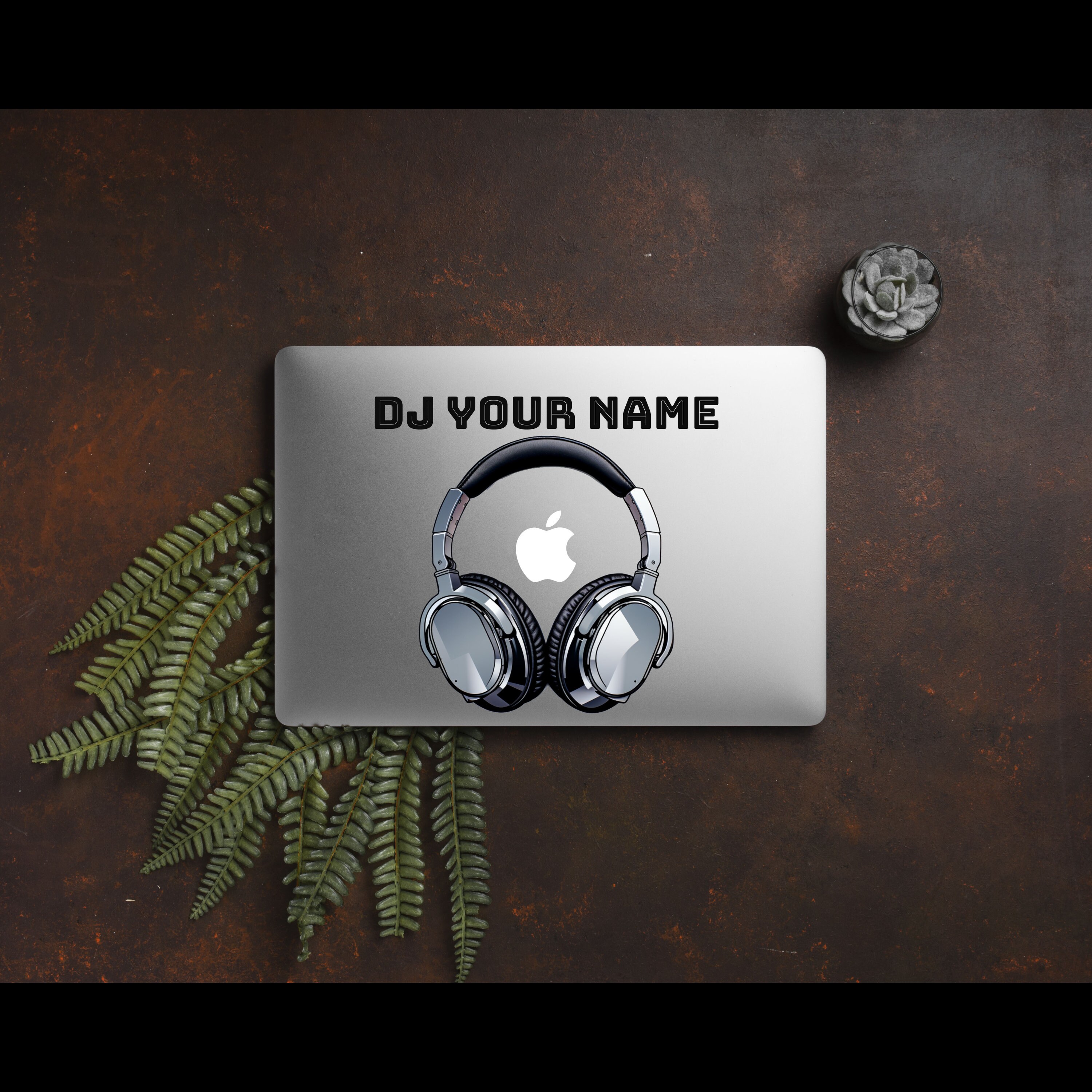Customized Laptop DJ Sticker/ Decal Personalize Headphone Sticker ...
