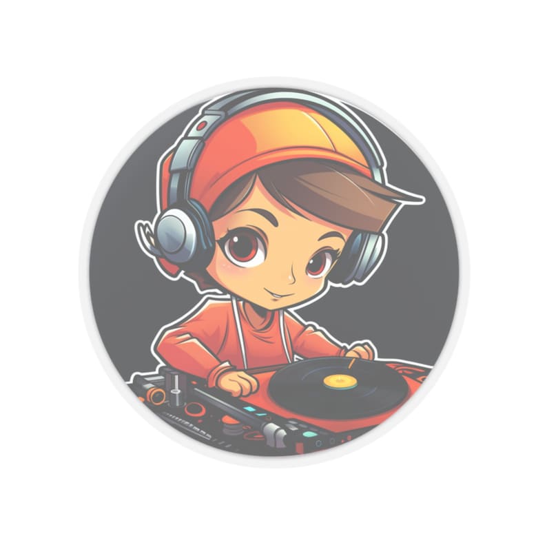 DJ Sticker Vintage Vinyl and Headphone Design Perfect Gift for Djs ...