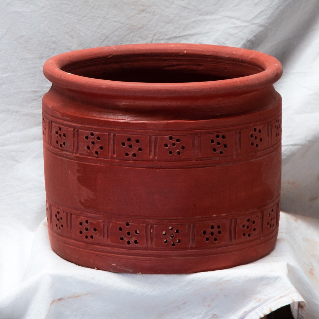 Mars Red Indian Terracotta Vase, Ethnic Indian Planter, Indian ...